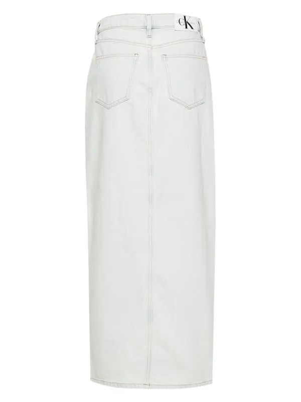 Calvin Klein Mid-rise Denim Midi Skirt