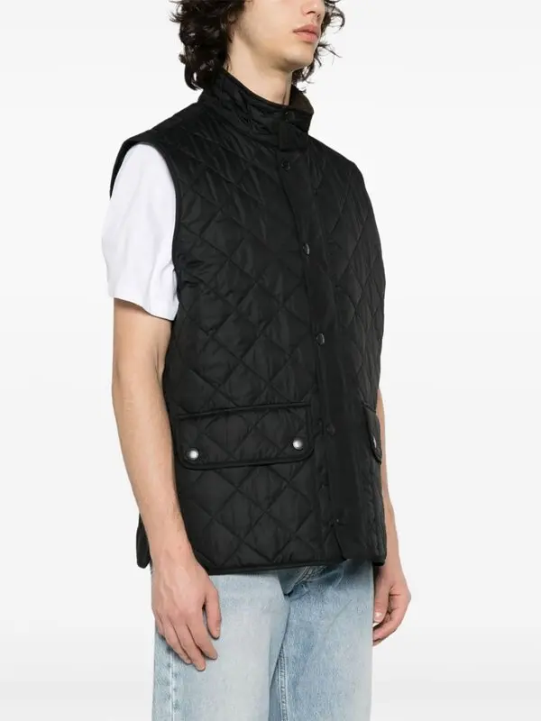Barbour Diamond-quilted Logo-embroidered Gilet - Black