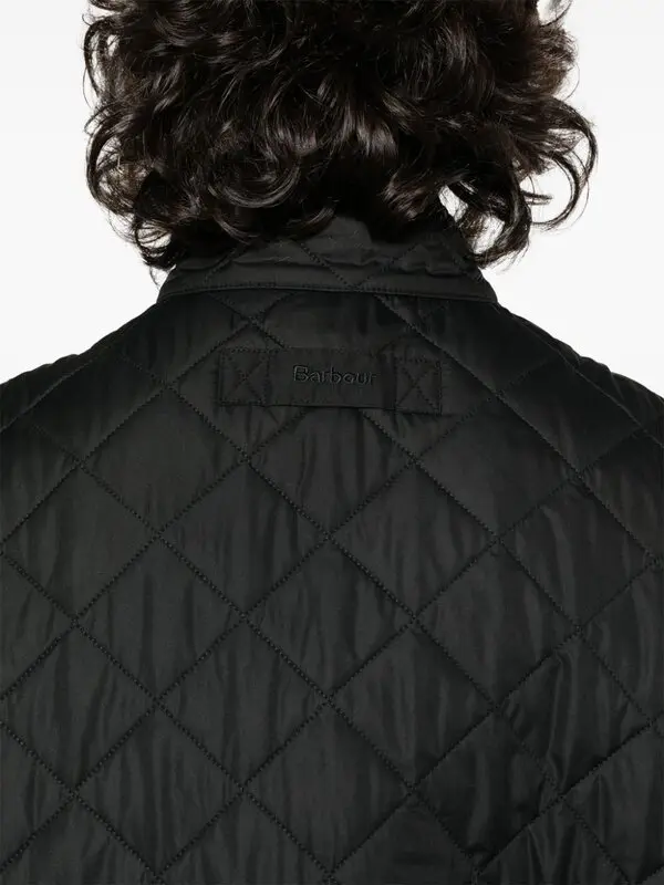 Barbour Diamond-quilted Logo-embroidered Gilet - Black