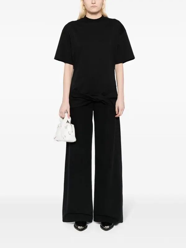 Off-White Arrows-embroidery T-shirt - Black