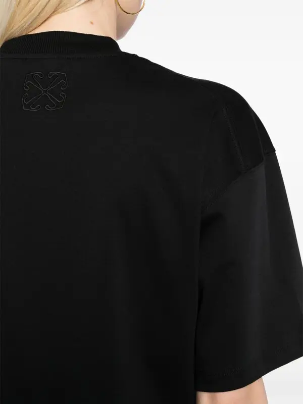 Off-White Arrows-embroidery T-shirt - Black