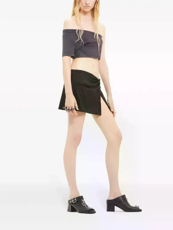 COURREGES Tuba One-shoulder Crop Top