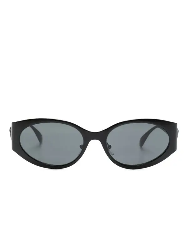 Versace La Medusa Oval-frame Sunglasses - Black