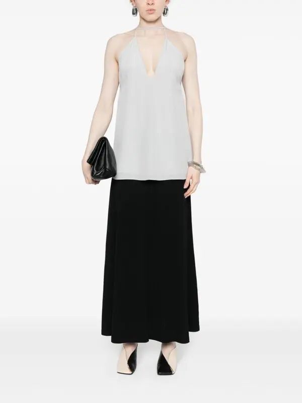 TOTEME Double-halter Silk Top