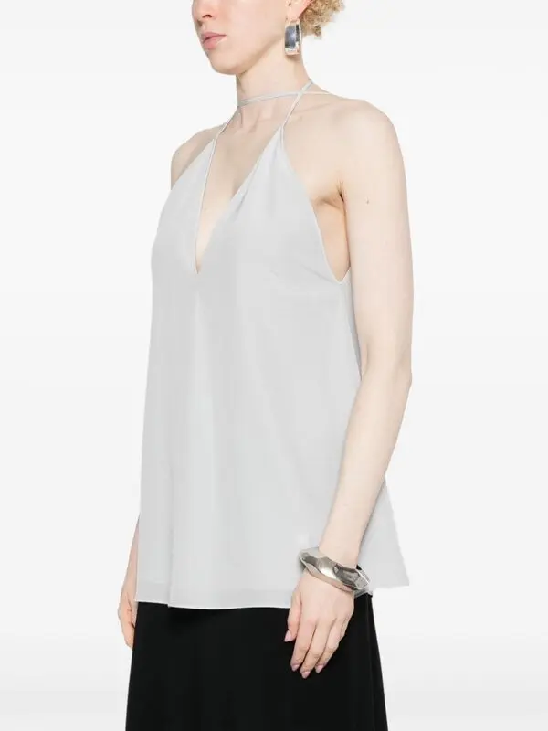 TOTEME Double-halter Silk Top