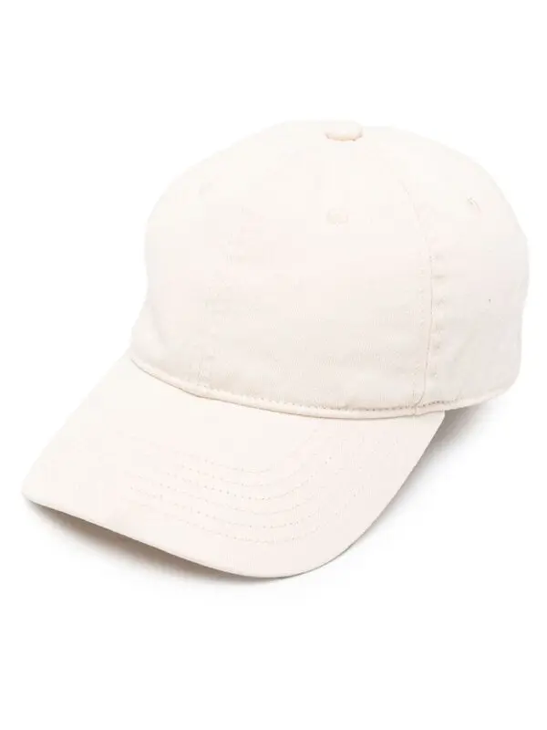 TOTÊME - Leather-Trimmed Cotton Baseball Cap