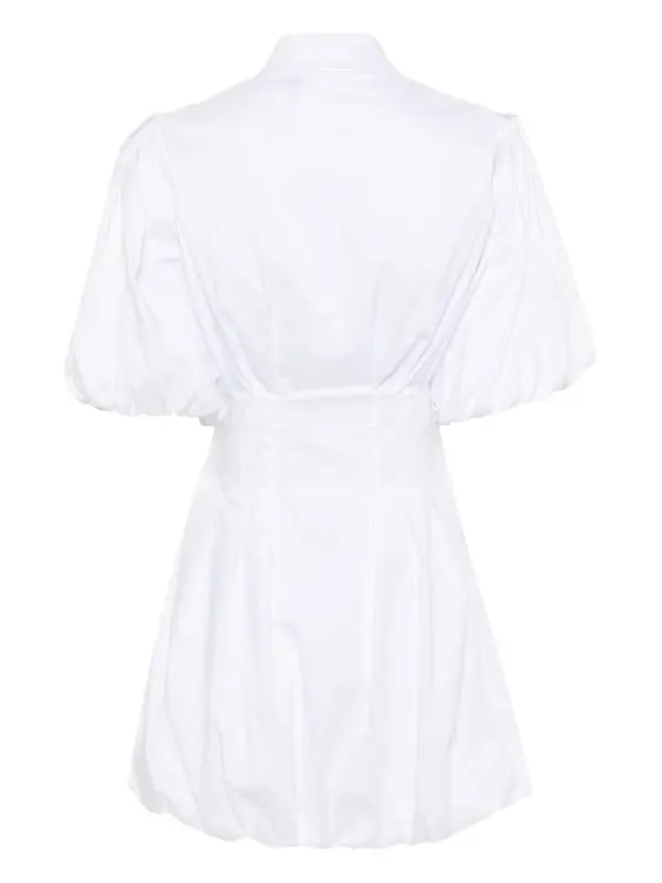 Simkhai Cleo Puffball Mini Shirtdress - White