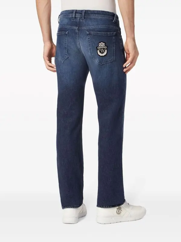 BILLIONAIRE Logo-appliqué Straight-leg Jeans
