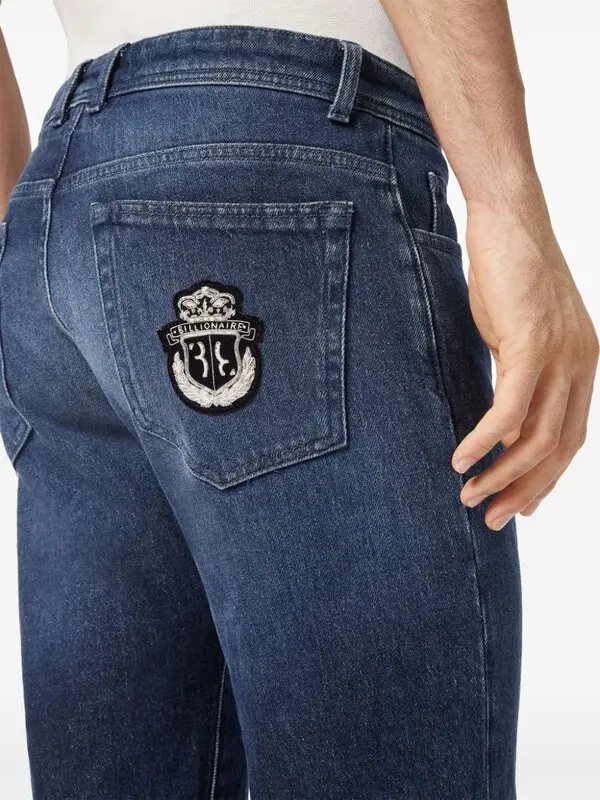 BILLIONAIRE Logo-appliqué Straight-leg Jeans