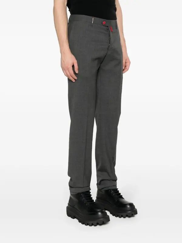 Kiton Logo-patch Wool Trousers