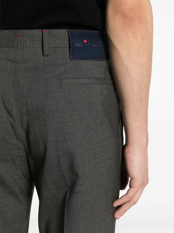 Kiton Logo-patch Wool Trousers