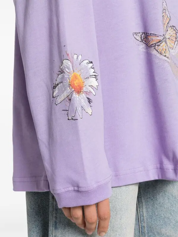 MARGHERITA MACCAPANI Moto Floral-print T-shirt - Purple