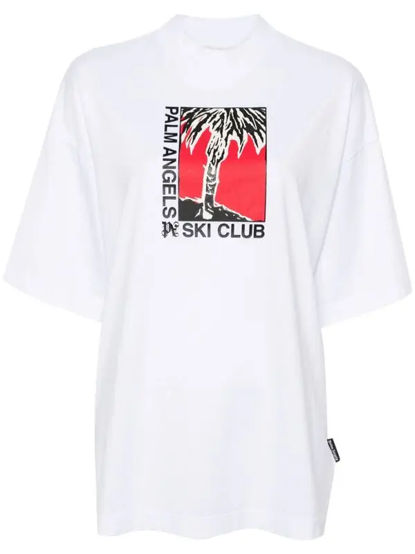 Palm Angels Palm Ski Club Cotton T-shirt - White