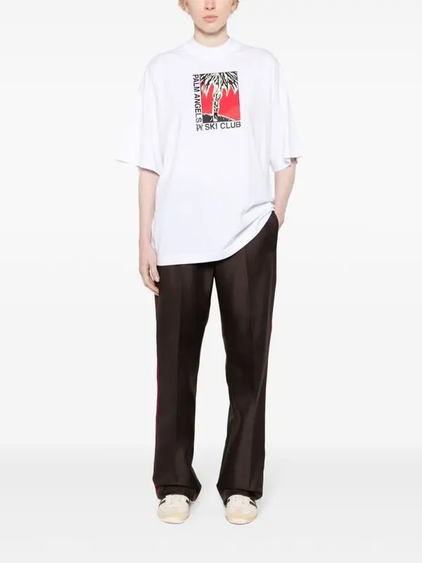 Palm Angels Palm Ski Club Cotton T-shirt - White