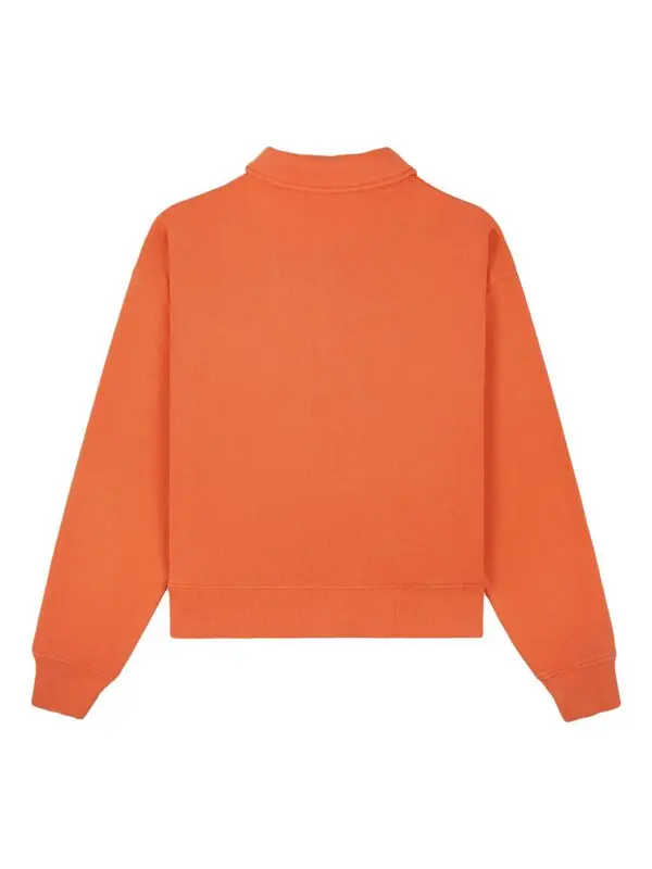 SPORTY & RICH Serif Cotton Polo Top