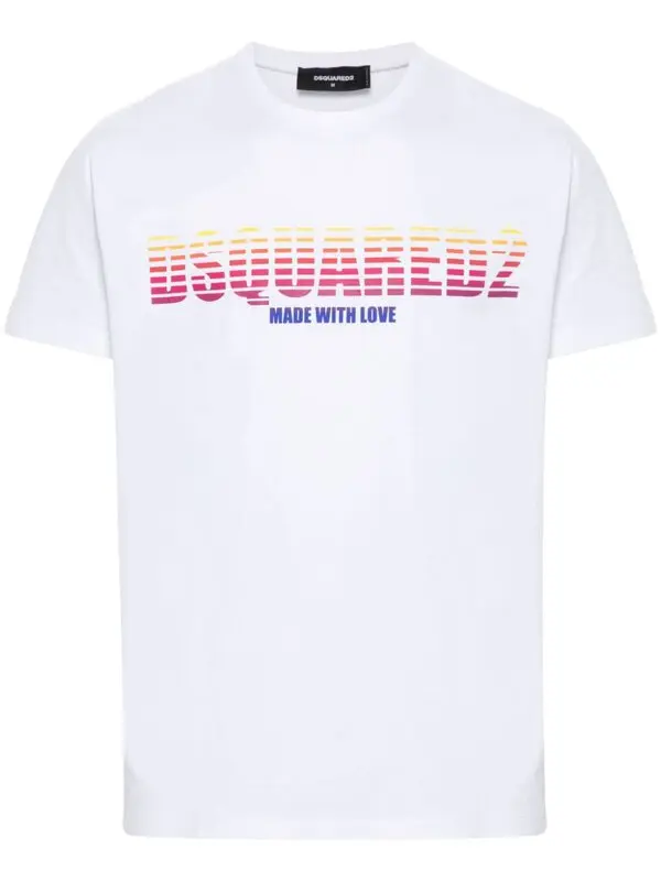 Dsquared2 Ombré-logo Print T-shirt