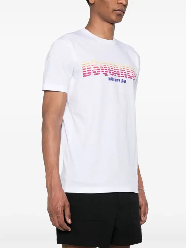 Dsquared2 Ombré-logo Print T-shirt