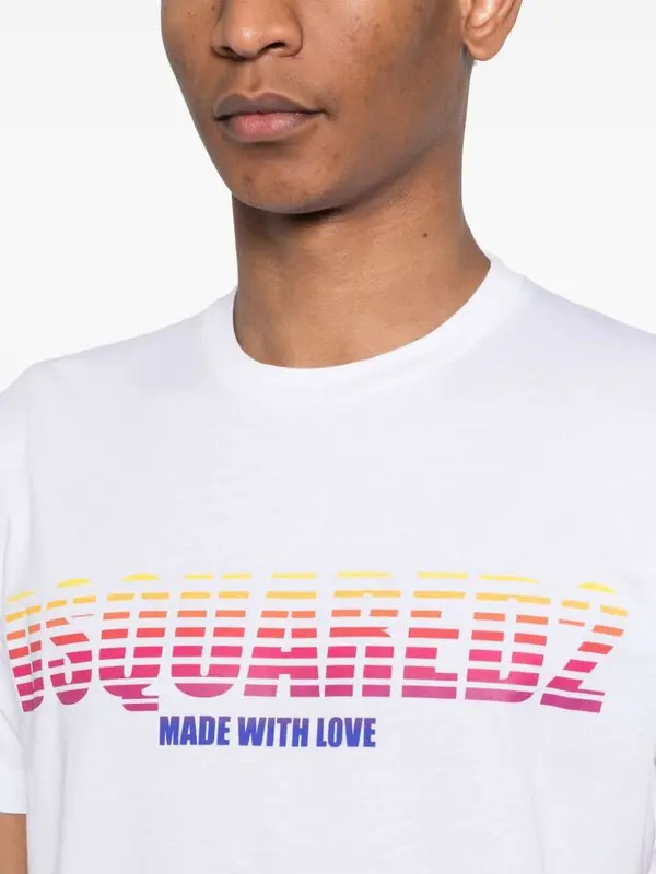 Dsquared2 Ombré-logo Print T-shirt