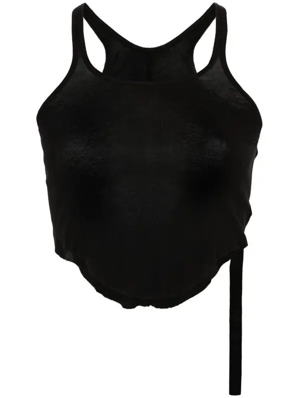 Rick Owens Cropped Tank Top - Black