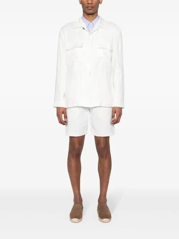 LARDINI Twill Shirt Jacket - White