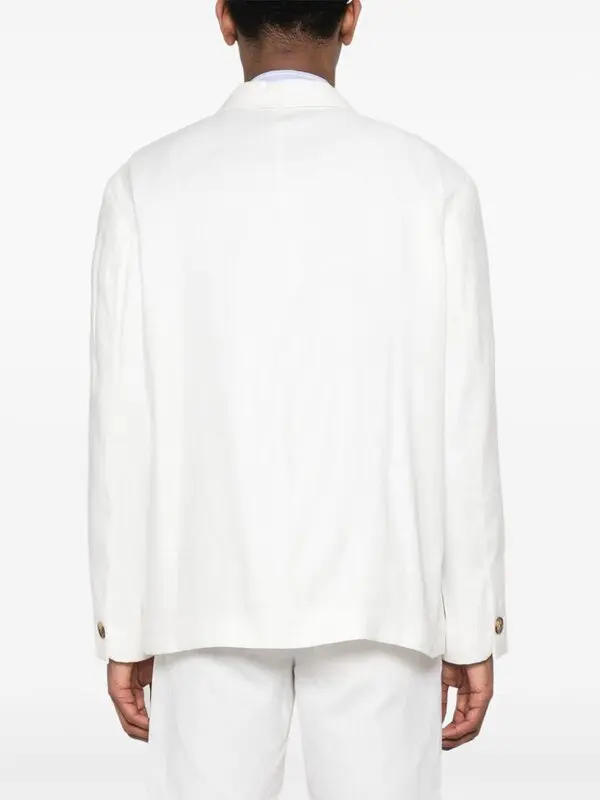 LARDINI Twill Shirt Jacket - White