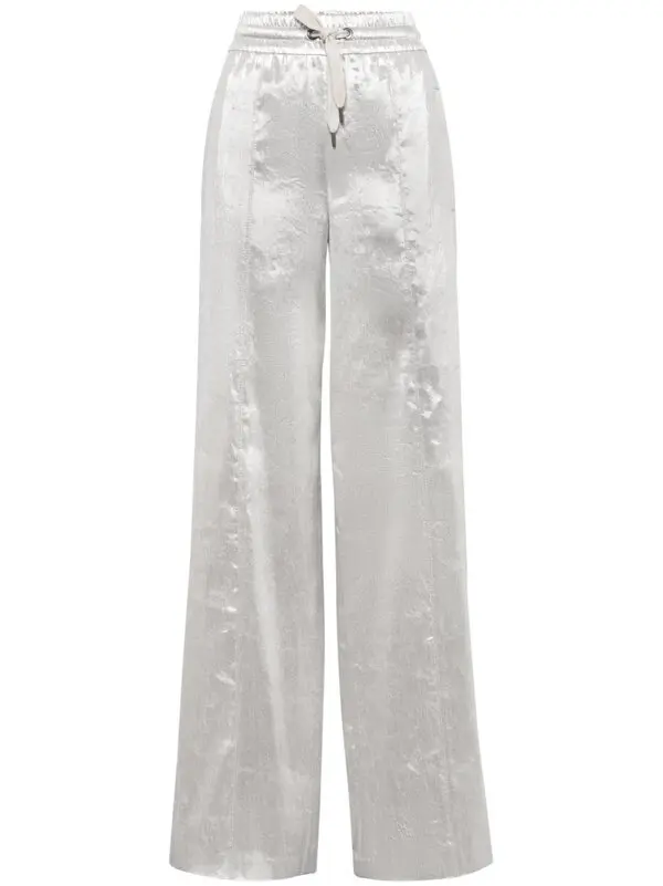 Brunello Cucinelli Metallic Wide-leg Trousers