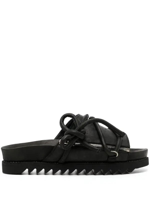 Guidi Lace-up Leather Sandals