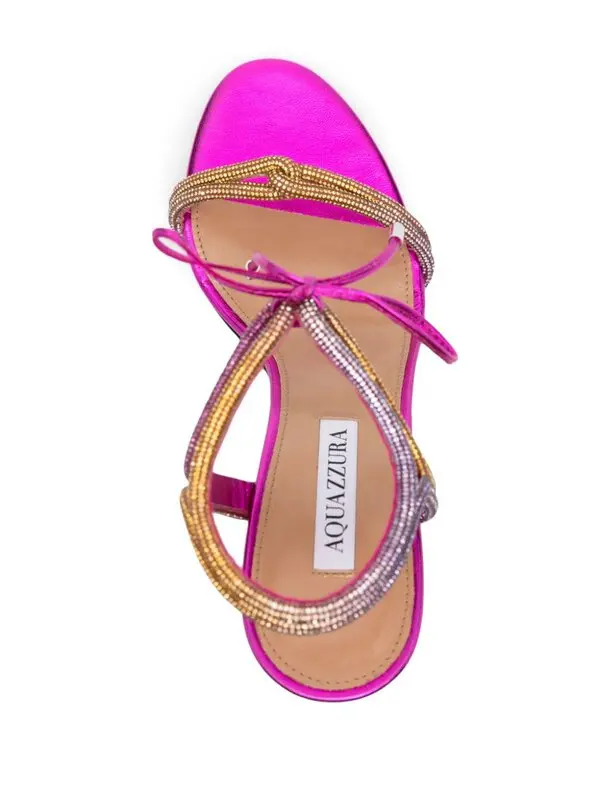 AQUAZZURA 100mm Crystal-embellished Sandals