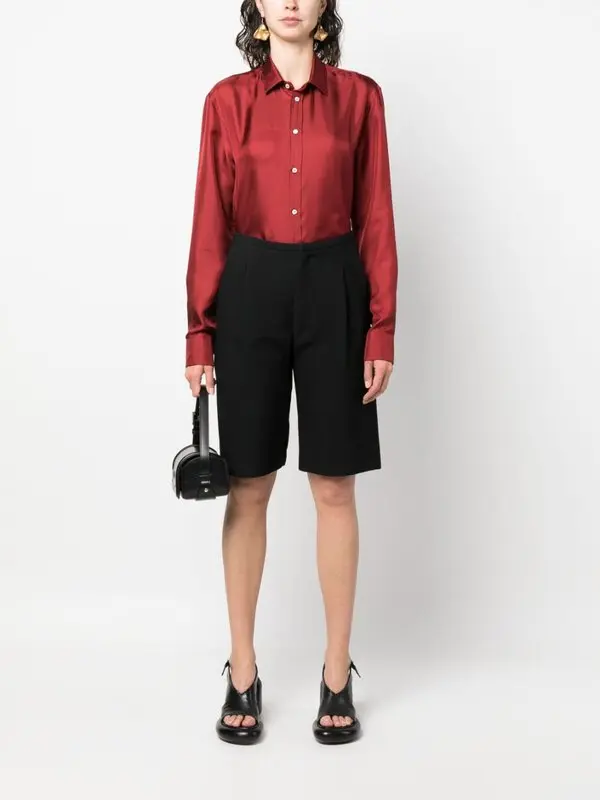MODES Buttoned Silk Shirt - Red