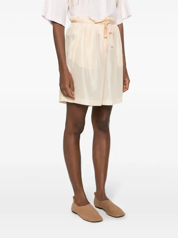 FORTE_FORTE Wide-leg Silk Shorts