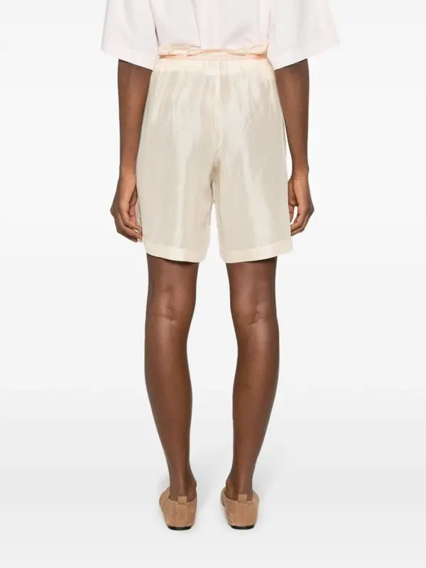 FORTE_FORTE Wide-leg Silk Shorts