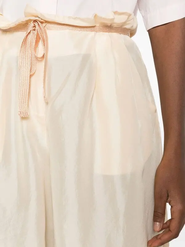 FORTE_FORTE Wide-leg Silk Shorts