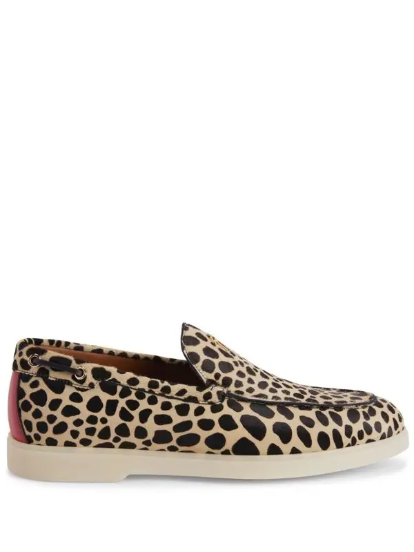 GIUSEPPE ZANOTTI Leopard-print Loafers - Neutrals