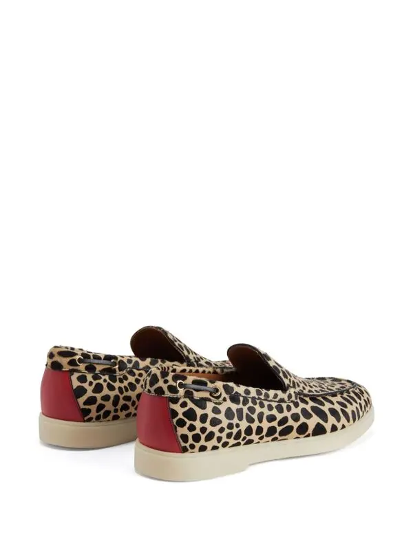 GIUSEPPE ZANOTTI Leopard-print Loafers - Neutrals
