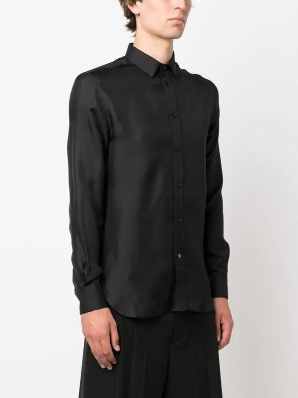 MODES Buttoned Silk Shirt - Black