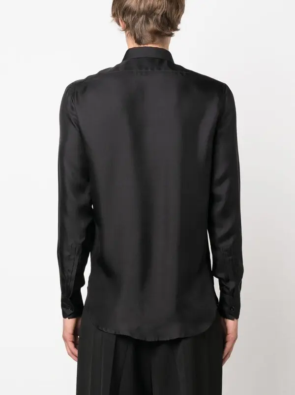 MODES Buttoned Silk Shirt - Black