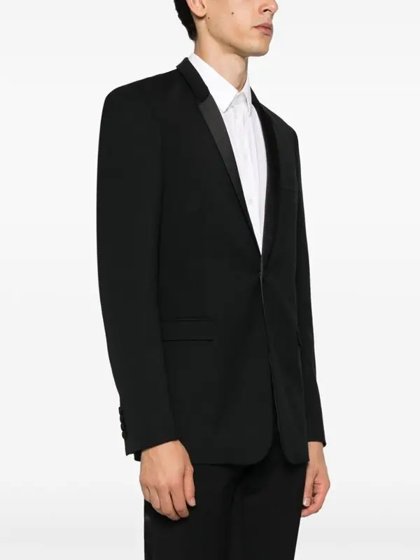 MODES Satin-trim Single-breasted Blazer