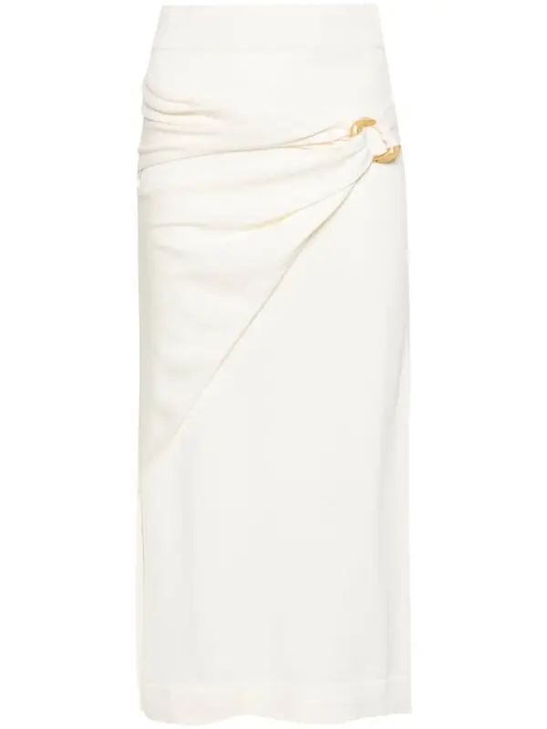 JIL SANDER A-line Fine-knit Midi Skirt
