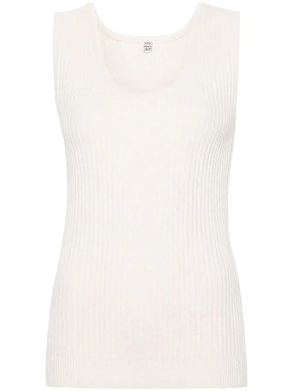 TOTEME Ribbed Knitted Top - Neutrals