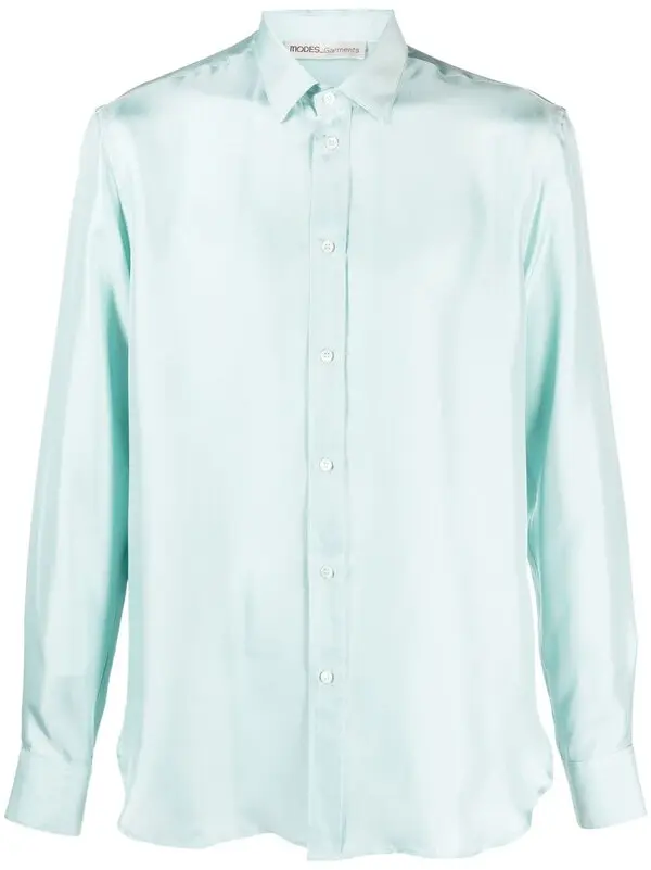 MODES Buttoned Silk Shirt - Blue