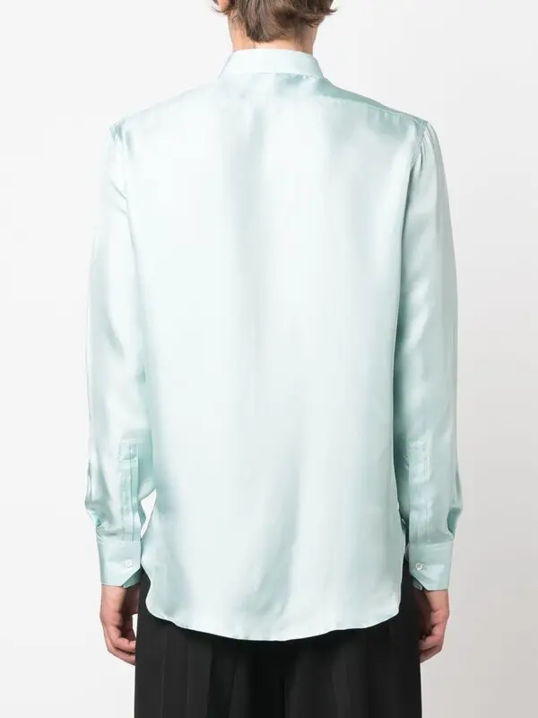 MODES Buttoned Silk Shirt - Blue