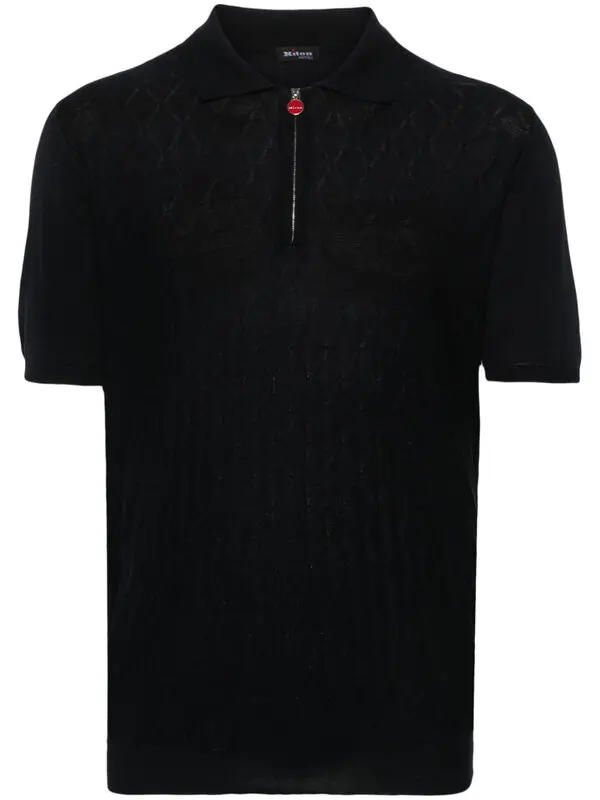 Kiton Knitted Polo Shirt - Blue