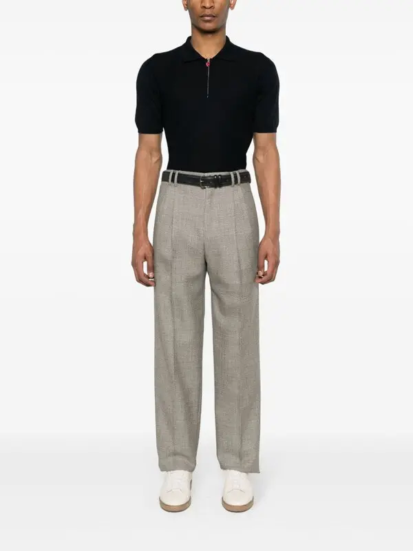 Kiton Knitted Polo Shirt - Blue