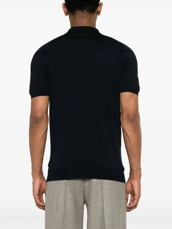 Kiton Knitted Polo Shirt - Blue