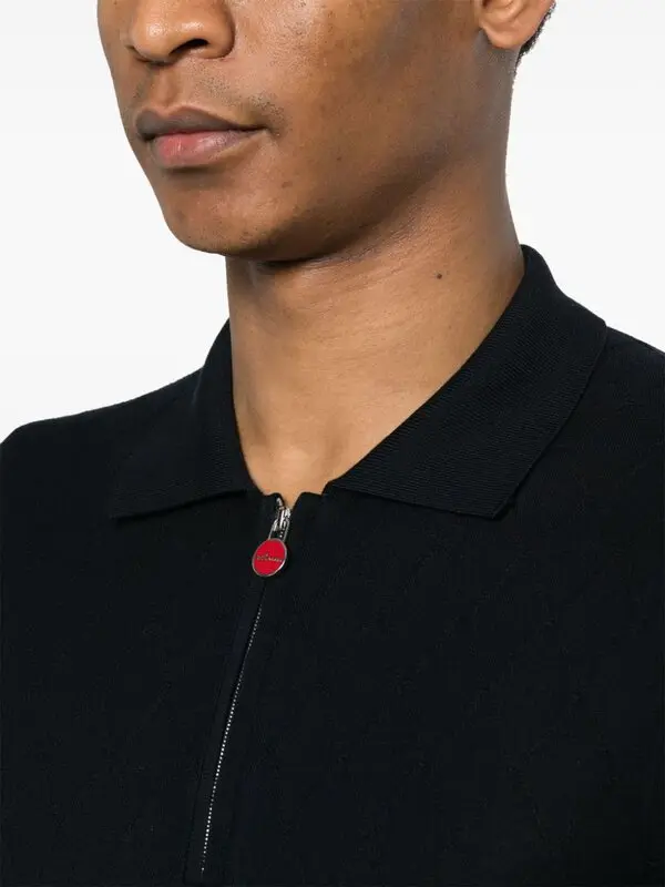 Kiton Knitted Polo Shirt - Blue