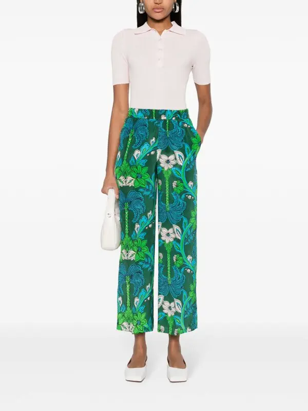 P.a.r.o.s.h Stelo Floral-print Trousers