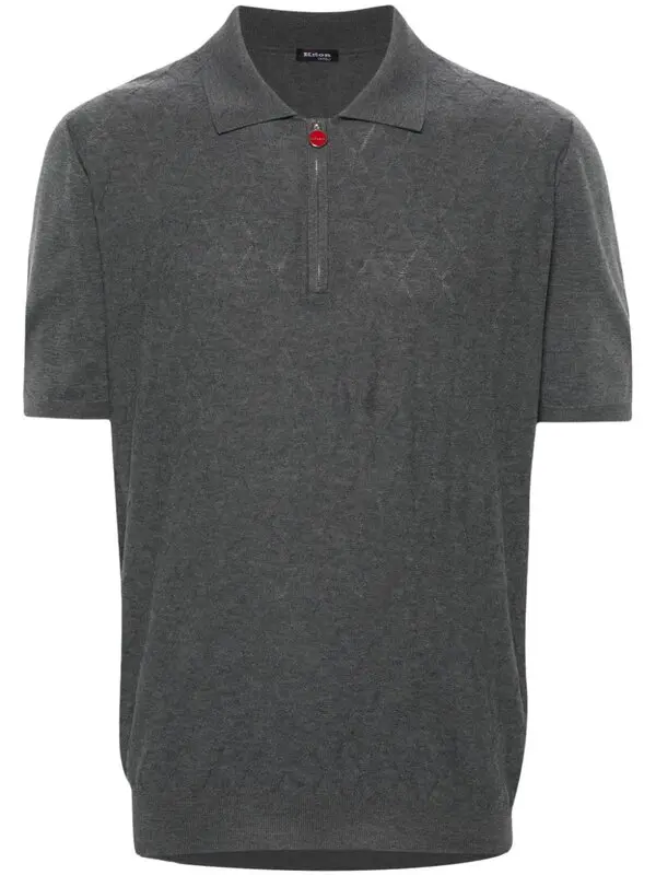 Kiton Knitted Polo Shirt - Grey