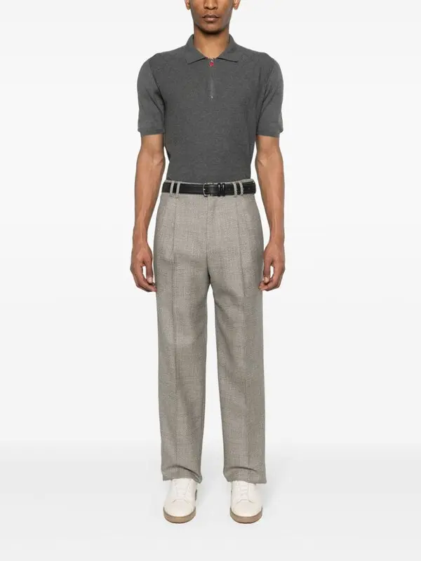 Kiton Knitted Polo Shirt - Grey