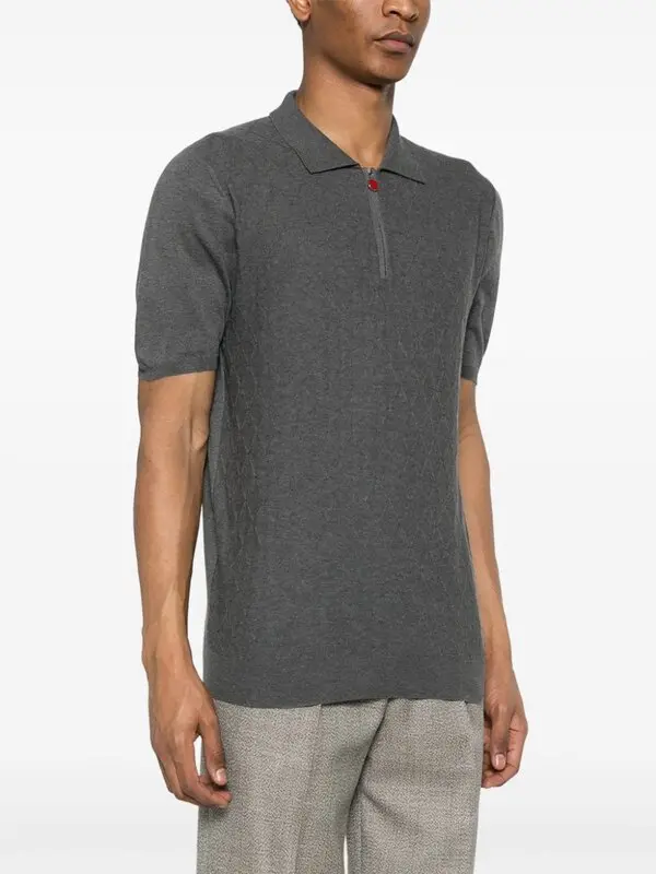 Kiton Knitted Polo Shirt - Grey