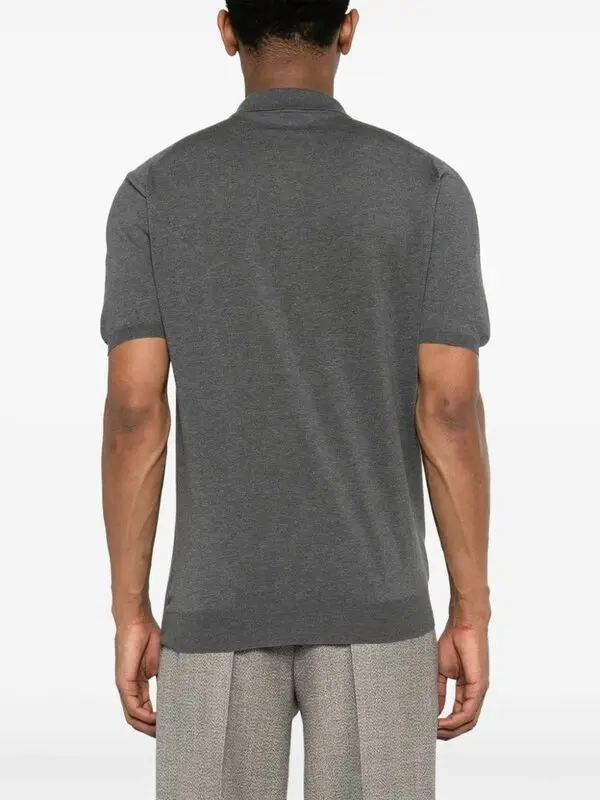Kiton Knitted Polo Shirt - Grey
